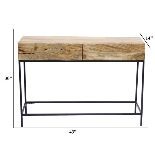 Steelside™ Alonnah 43" Solid Wood Console Table & Reviews | Wayfair